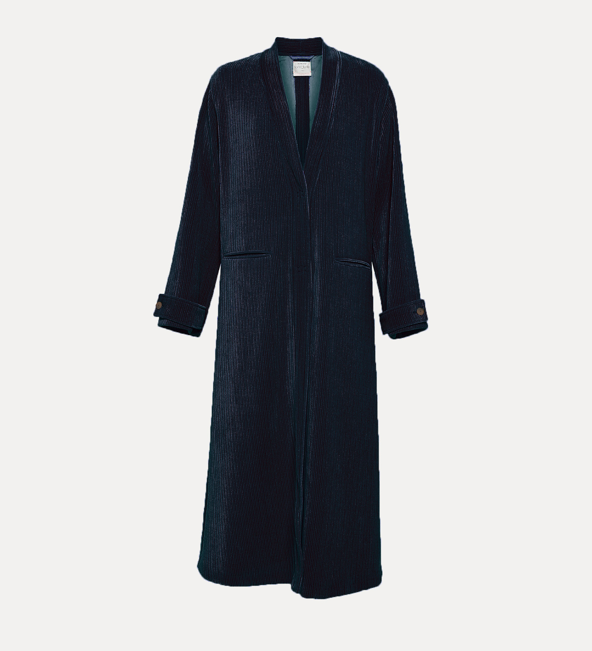 coat in corduroy–effect jersey ink | forte_forte