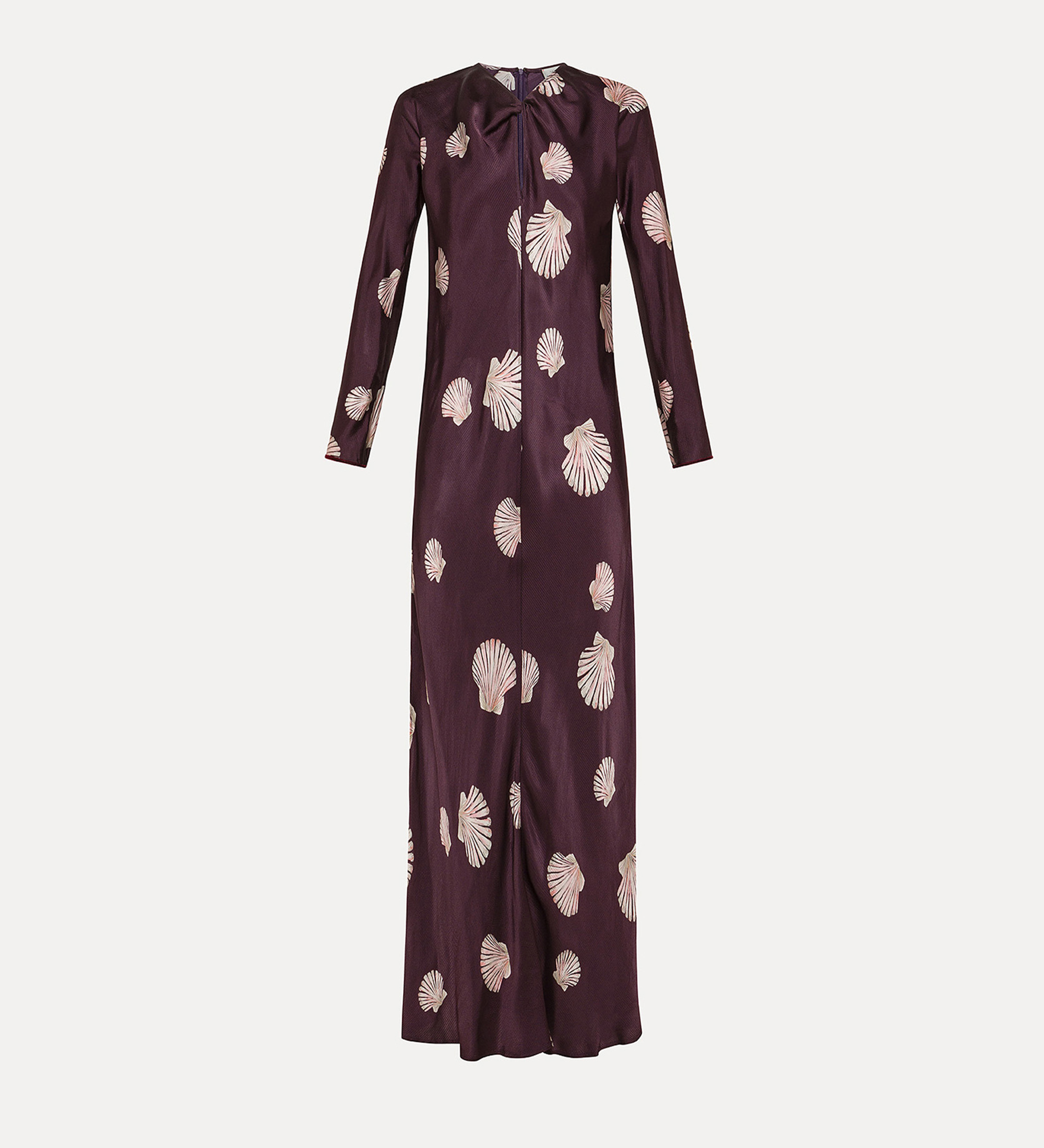 “mother of pearl” dress in satin ruby | forte_forte