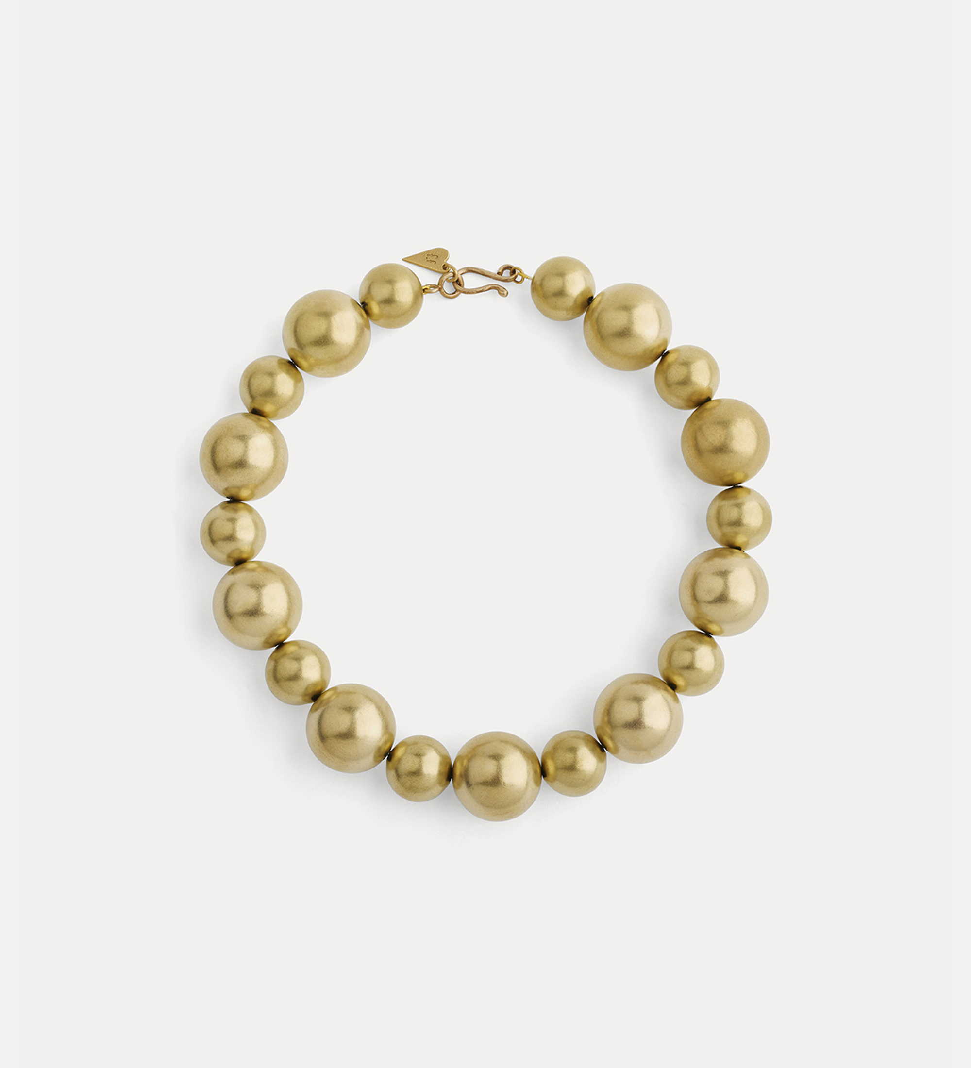 pearl necklace in brass bronze | forte_forte