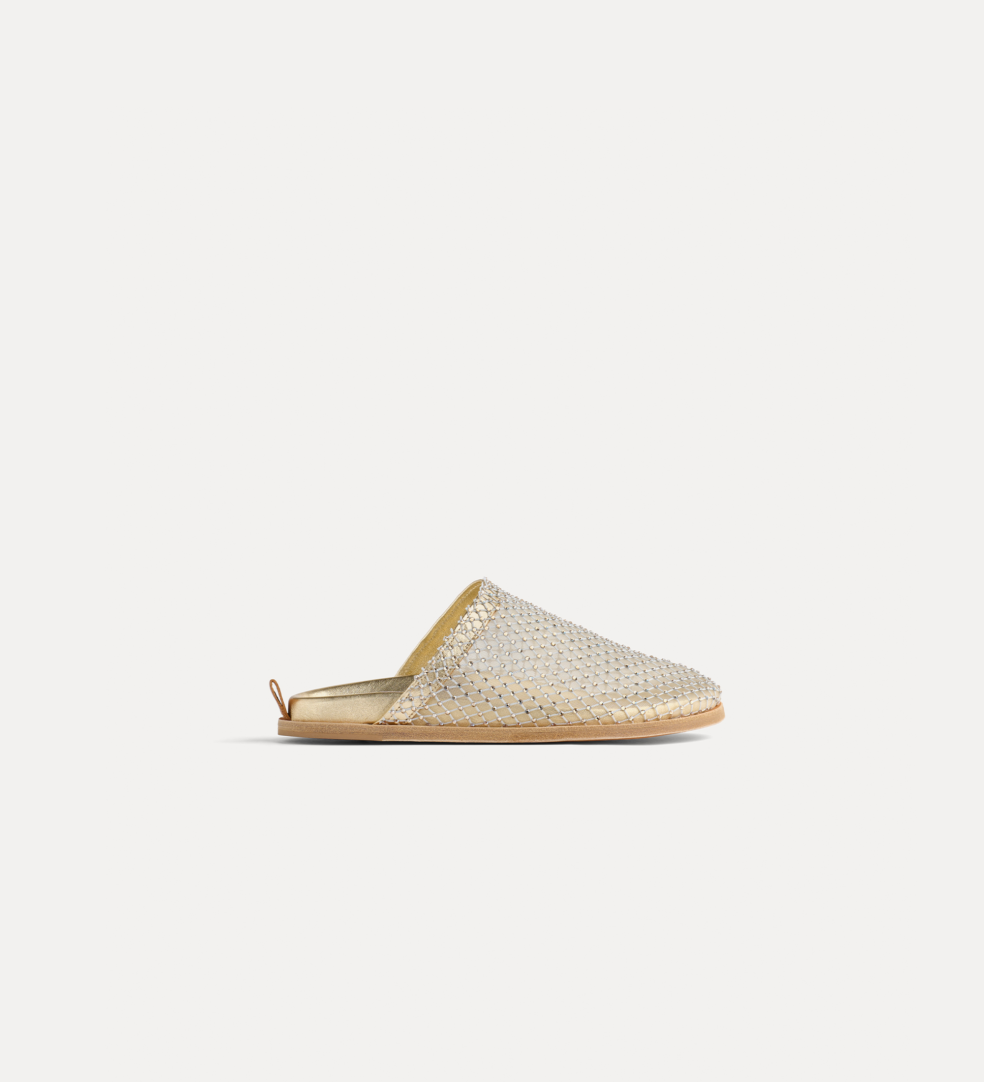 backless slipper with diamanté detailing stone | forte_forte