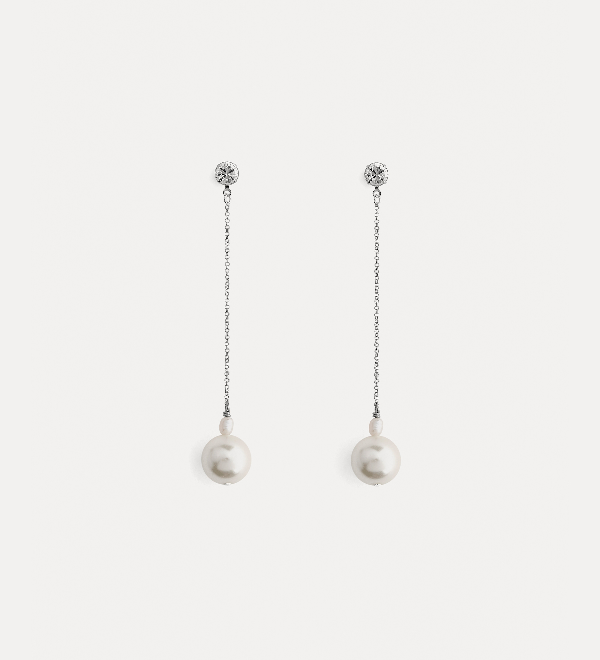 dangling earrings with pearls and crystal detailing pearl | forte_forte