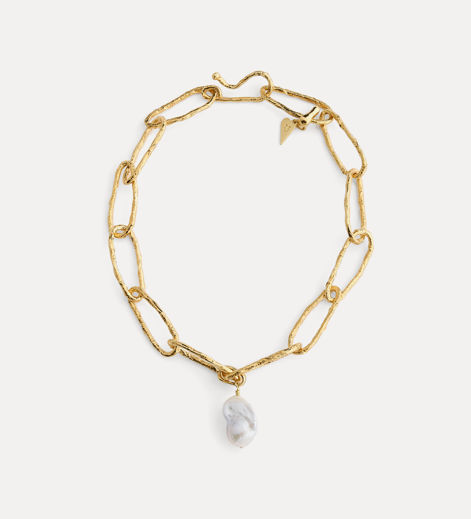 sculptural necklace with pearl detail oro | forte_forte