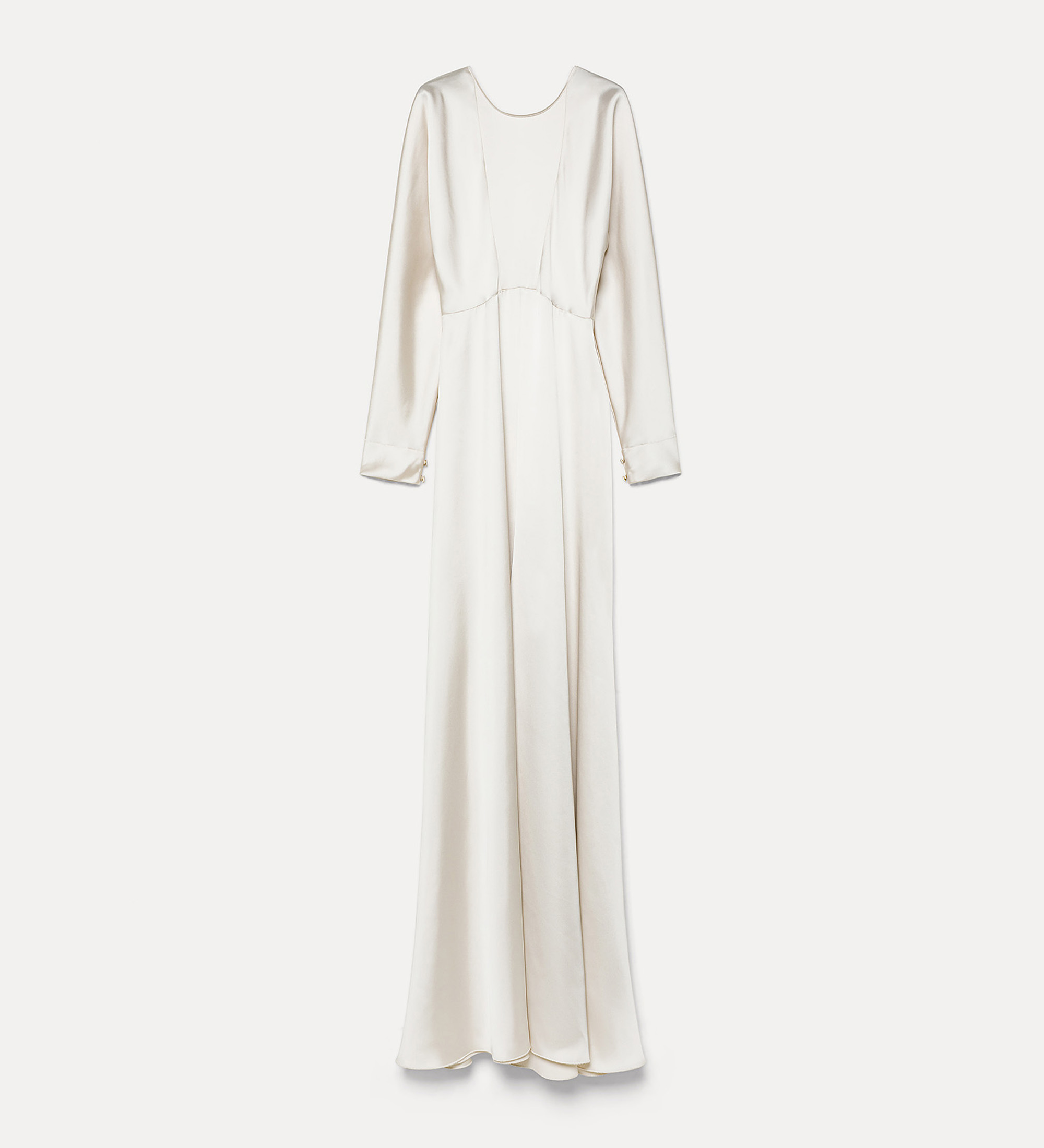 robe longue en satin chic avorio | forte_forte