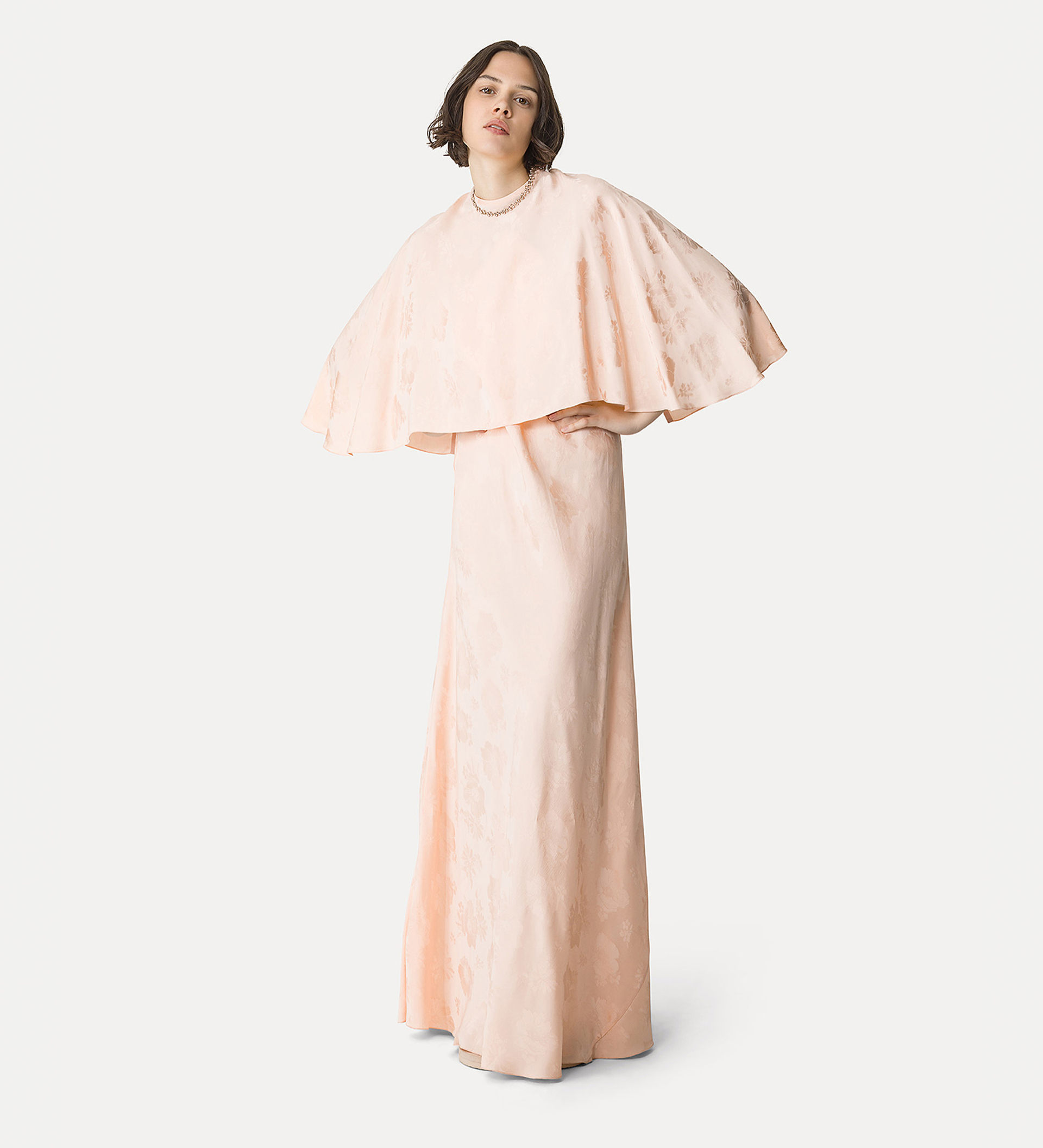 robe élégante en jacquard bouquet alba | forte_forte