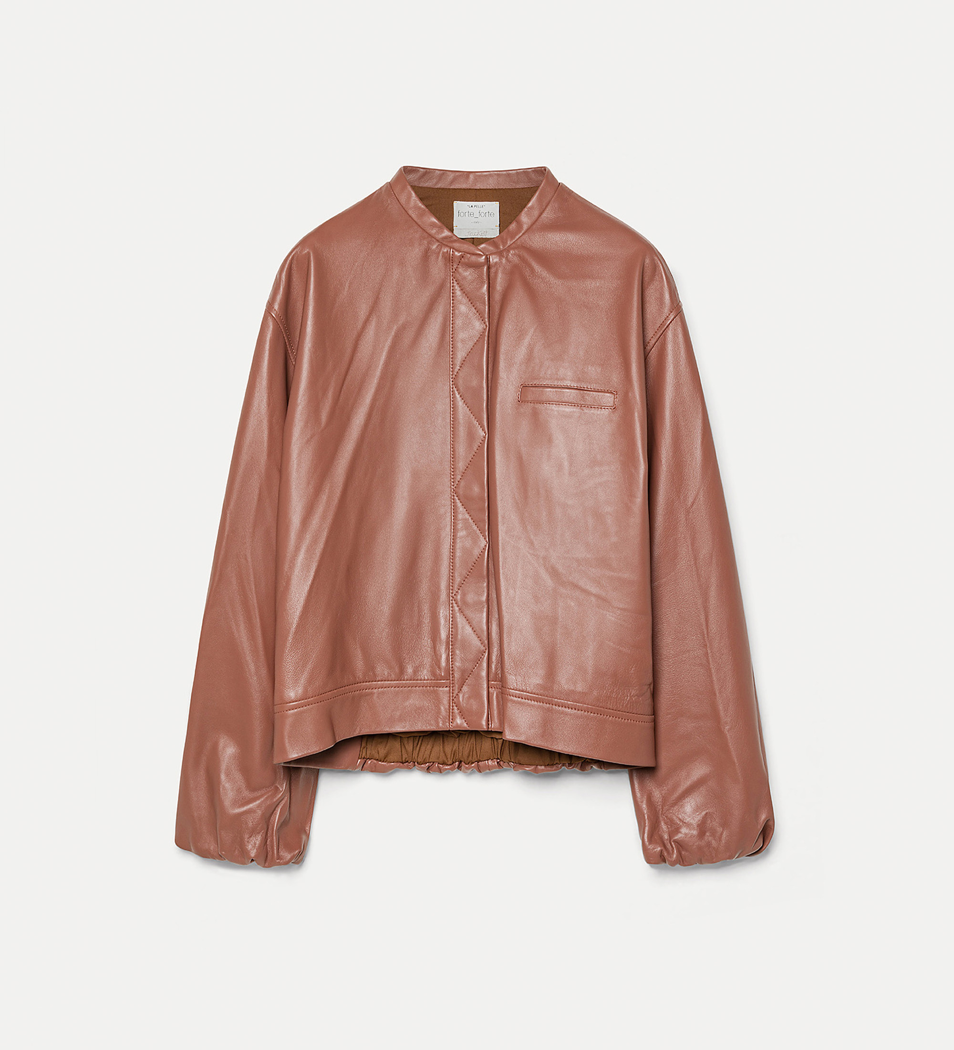 nappa leather bomber jacket mousse | forte_forte