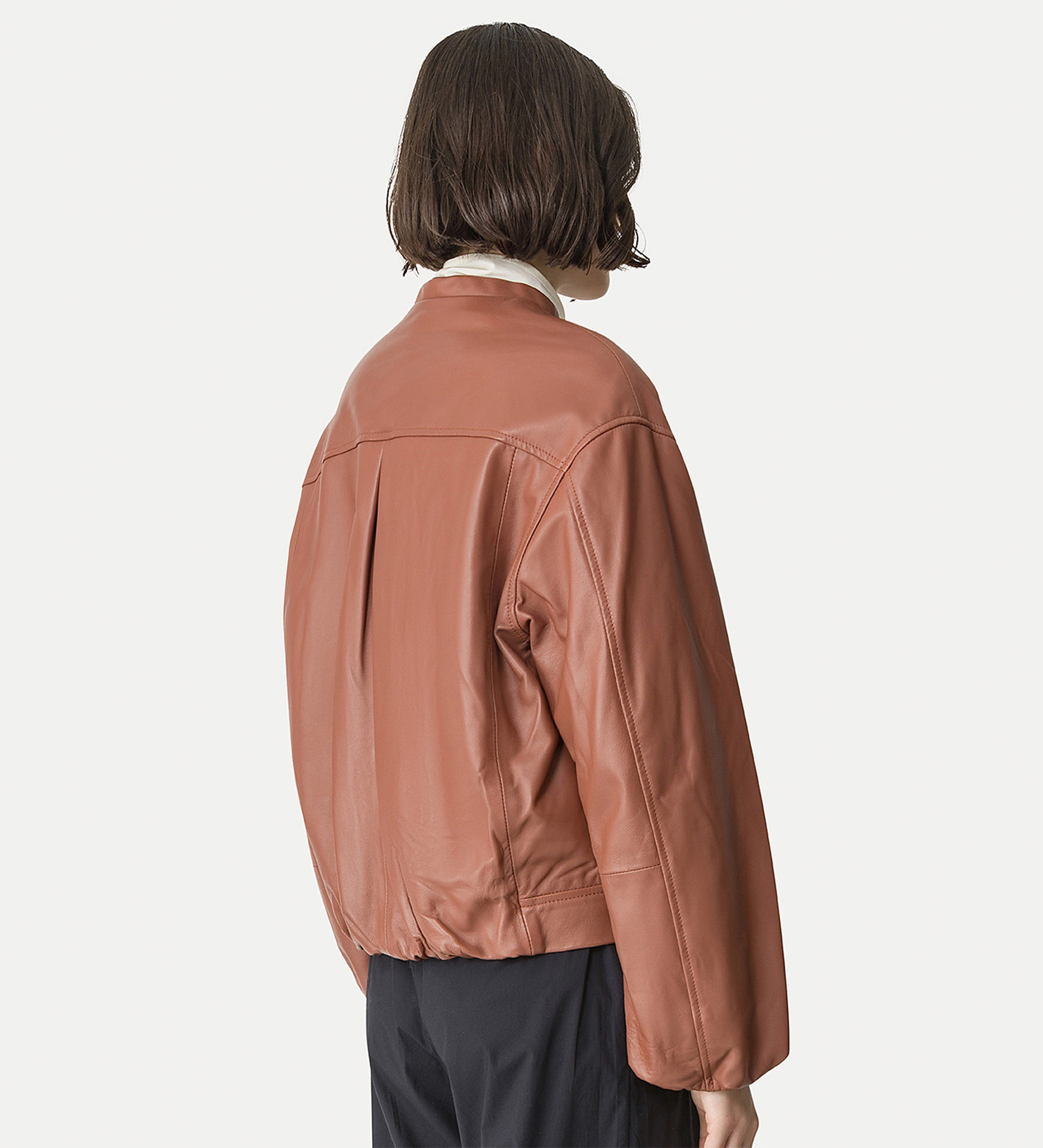 nappa leather bomber jacket mousse | forte_forte