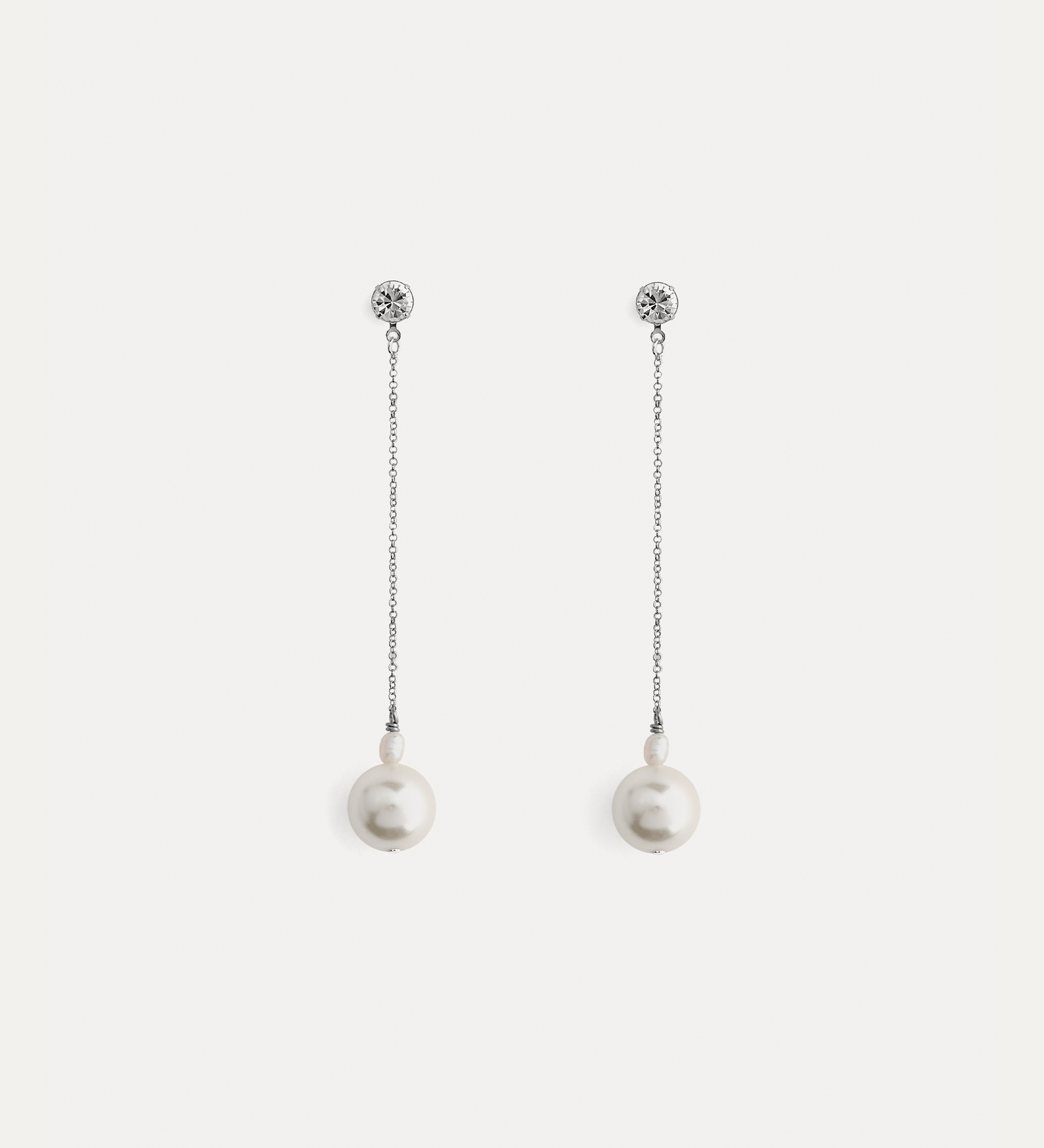 orecchini pendenti con perle e cristalli pearl | forte_forte
